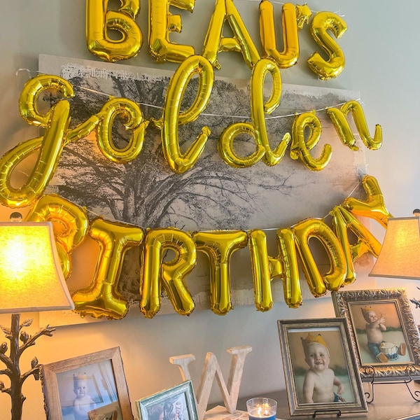 Golden Birthday Balloons Golden Birthday Party Decor Golden Birthday ...