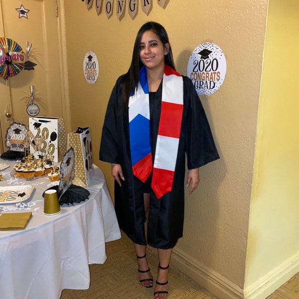 Puerto Rico Flag Graduation Stole (satin) - Etsy