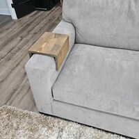 Sofa Arm Rest Table With Magazine Stand, Modern Wood Armrest Table ...