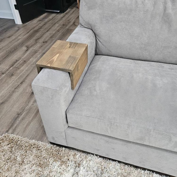 Modern Wood Armrest Table, Simple and Functional Couch Tray, Sofa Arm ...