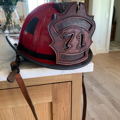 Leather Helmet Shields Custom Fire Department Helmet Shields - Etsy