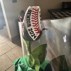 Personalized Softball Rose Personalized Softball Gifts Softball Flowers ...