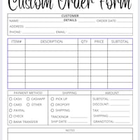 Editable Order Forms Bundle, Tshirt, Tumbler, Invoice Template ...