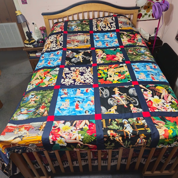 Alexander Henry Quilt Fabric, Aloha Girls in Black - Etsy