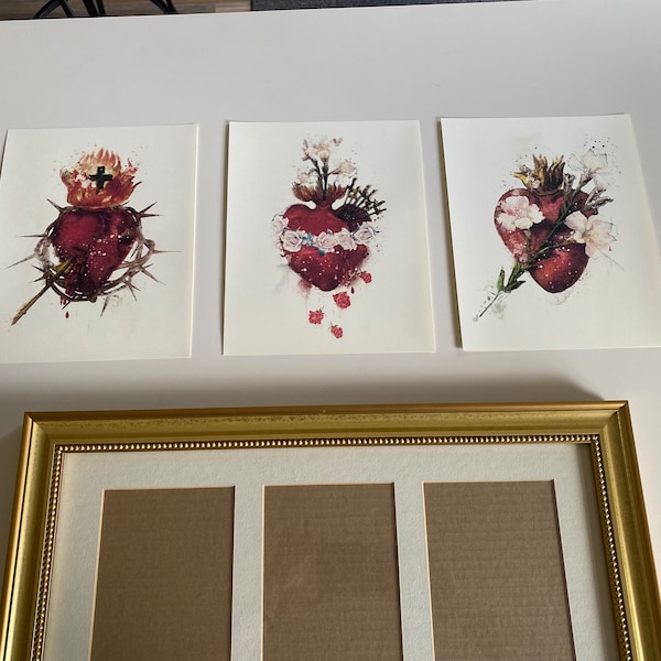 Sacred Heart of Jesus & Immaculate Heart of Mary Printable Image Bundle ...