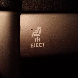 Eject Button Decal, Car Decal, Eject Passenger Button, Blank Button ...