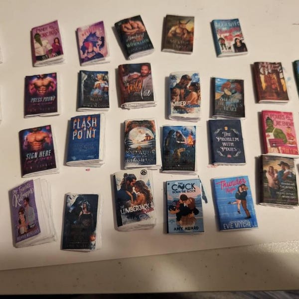 28 CUSTOM Mini Book Covers, Miniature Book Covers, Tiny Printable ...