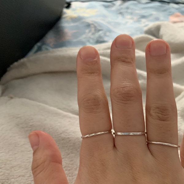 Sterling Silver Stacking Rings - Three Ring Band Set, Stackable Ring ...
