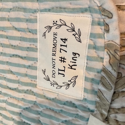 Fabric Name Tags, 30x Cotton Name Labels, Two Line Personalization ...