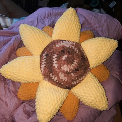 22 Crochet Sunflower Pillow PDF Pattern by Mx Domestic - Etsy