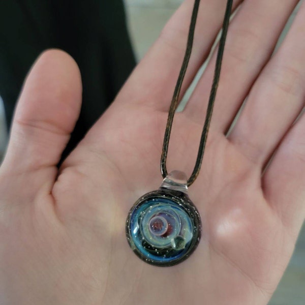 Planet Stars , Glass Dome,spaceblown Glass Universe Pendant 1 Inches ...