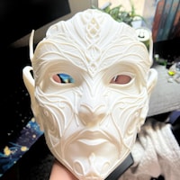 Dark Elf Full Face Mask - 3D Printed Décor, Costume, Cosplay, Unpainted ...