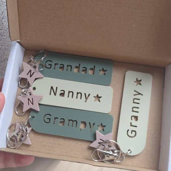 Daddy Keyring | Father's Day | Mummy Keychain | Grandparent Key Ring ...