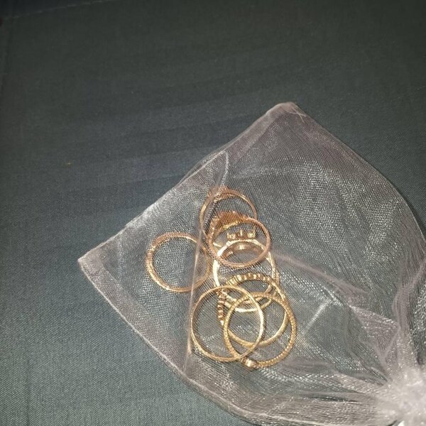 21pcs Stackable Rings Set | Multi Design Rings, Yin Yang, Black Rings ...