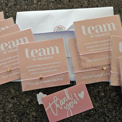 Team Appreciation Gift Staff Thank You Gift Team Building Day Co Workers Group Wish Bracelet ...