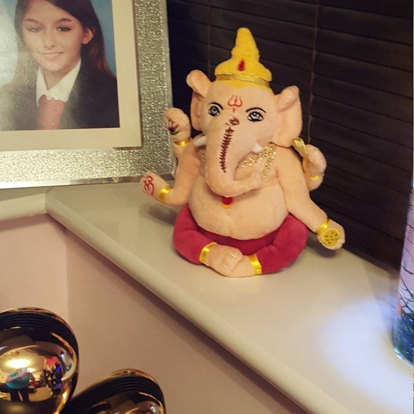 Handmade Plush Ganesh Toy, 9.5-inch Hindu Deity Plush Toy Diwali Gift ...