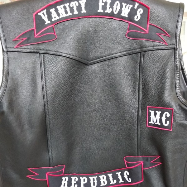 Set of 4 Piece Custom Embroidered Rocker Patch/ Biker Patch/ Back Patch ...