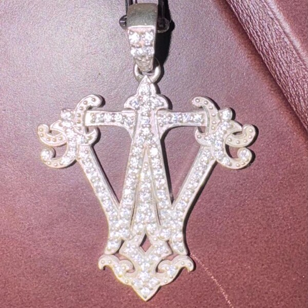 BR-RB Letter Monogram Pendant, Single Cut Diamond Monogram, All ...