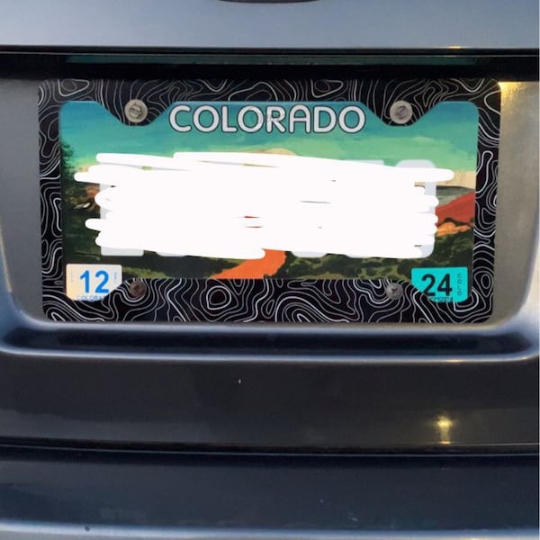 Topographic Map Metal License Plate Frame - Etsy