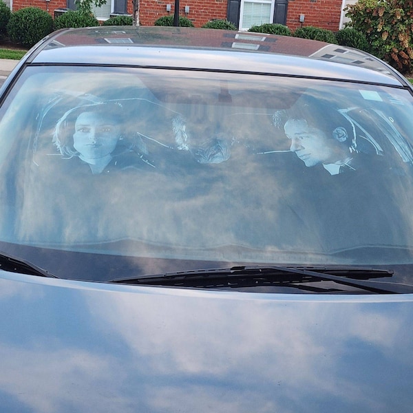 Stitch and Goofy Car Sun Shade Stitch Cartoon Car Sun Shade Disneyland ...