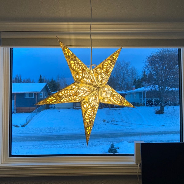 Paper Star Lanterns, Christmas Lights, Holiday Decorations, Home ...