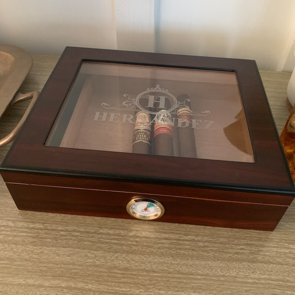 Personalized Cigar Box Gift - Custom Cigar Humidor – Filligree Cigar ...