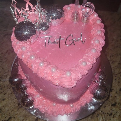 That Girl Since Year Cake Topper Flat-lay Cake Topper Vintage Heart ...