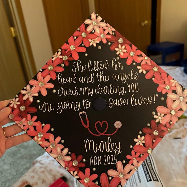 Custom "groovy Teacher" Graduation Cap Topper, Teacher Graduation Cap ...