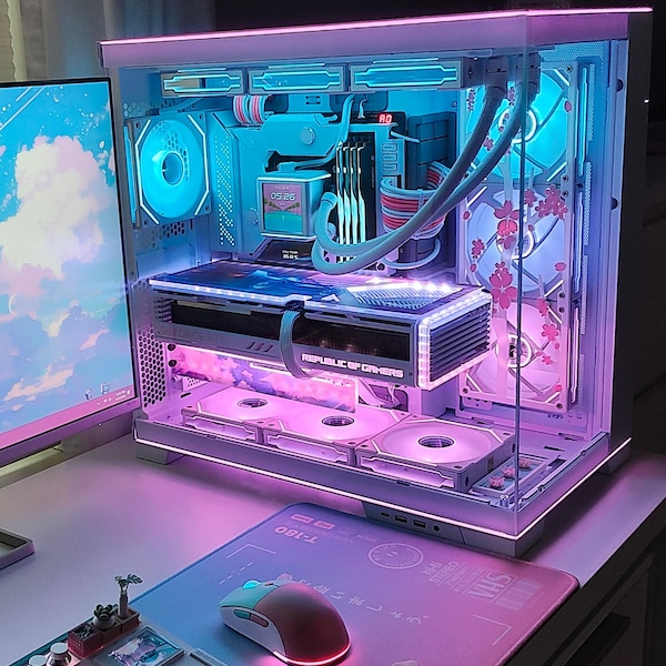 Sakura Cherry Blossom Branch Collection Dual Color Gaming Computer ...