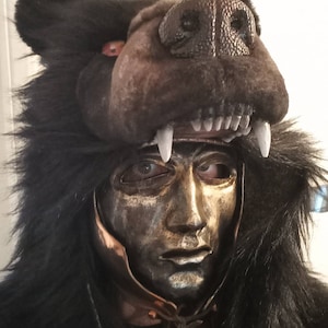 Gray Werewolf Headdress Werewolf Mask Gray Wolf Mask Animal - Etsy