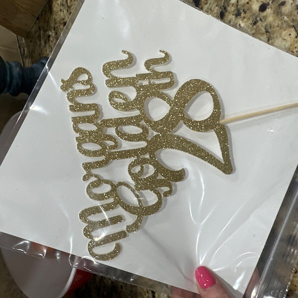 Golden Birthday Cake Topper, Custom Golden Birthday Cake Topper - Etsy