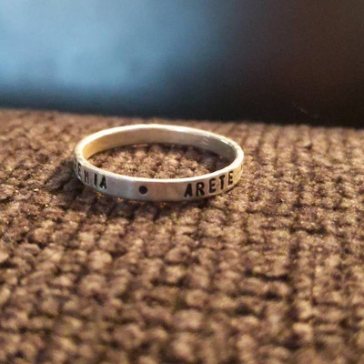 Personalized Word Ring-hand Stamped Ring Inspirational Words - Etsy