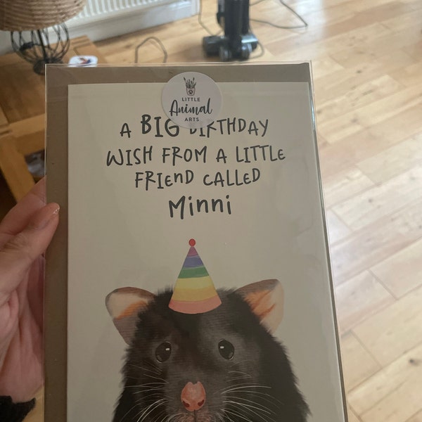 Hamster Birthday Card | Personalised Hamster Card, Funny Hamster Card ...