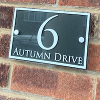 Bordered Rectangular House Signs, Door Number Plaques, Multiple Colour ...