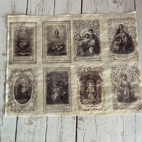 Antique French Lace Holy Card Collection - Digital Download - 32 Cards ...