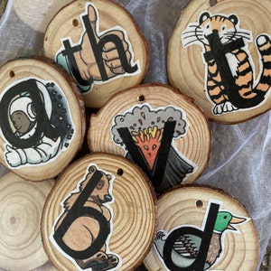 Little Wandle Log Slices Teaching Resources Wooden - Etsy UK