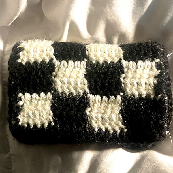 Crochet Checkered Wallet - Etsy