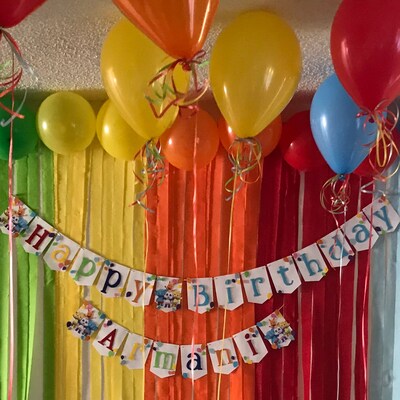 Word Party Birthday Banner/word Party Banner/word Party Theme/word ...