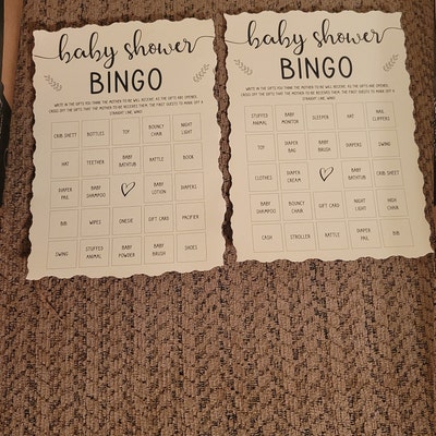Editable Baby Shower Bingo, 30 Prefilled Baby Shower Bingo Cards ...