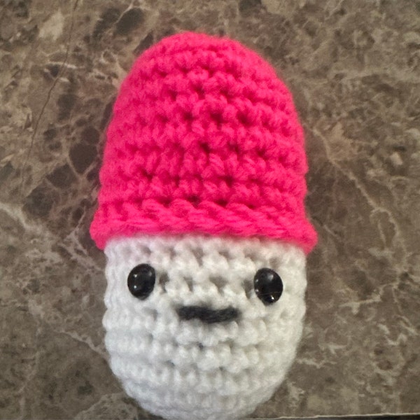 Handmade Crochet Chill Pill Plushie | Happy Pill Amigurumi Stress Toy ...