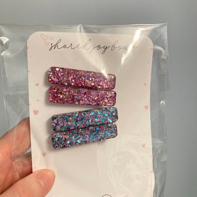 Pink Glitter Hair Clips for Girls Glitter Hair Clip Gifts for Girls ...