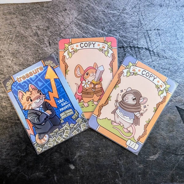 One of Each Basic Land // 6 Illustrated Cards for Magic the Gathering ...