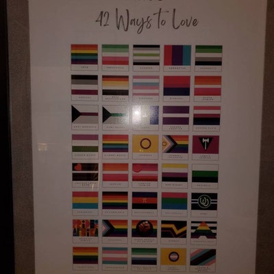 Pride Flags Poster with Meanings 42 Ways to Love - Etsy