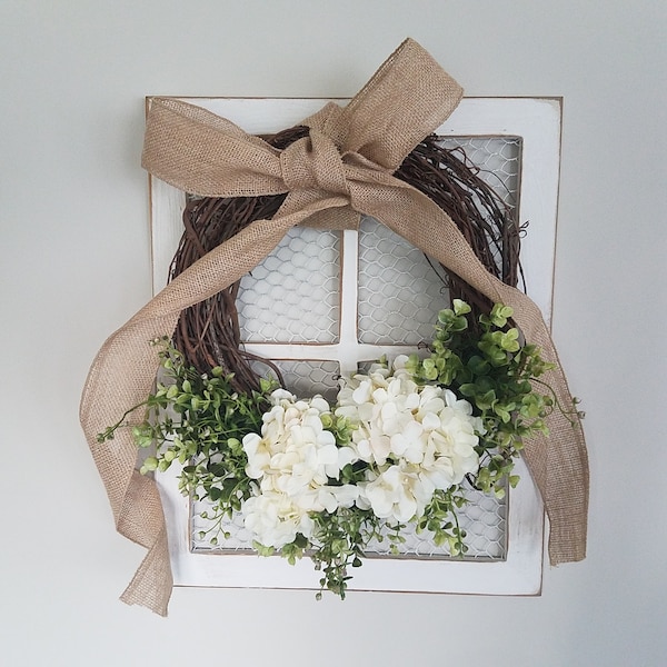 Chicken Wire Window Frame, Chicken Wire Decor, Farmhouse Wall Decor ...