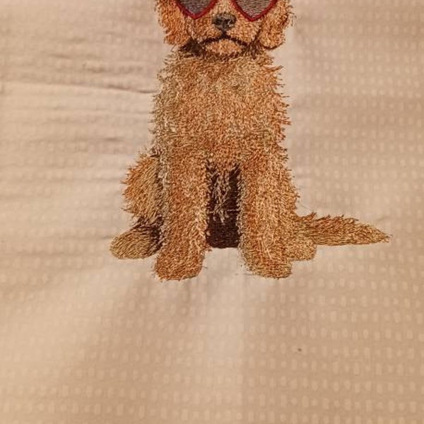 Black Goldendoodle Embroidery Design, Cute Golden Doodle Dog Embroidery ...