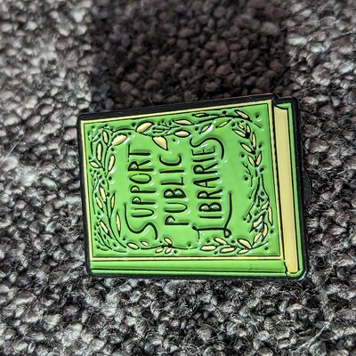 Support Public Libraries Enamel Pin Librarian - Etsy