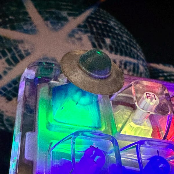 UFO Keycap - 3D Printed Resin Artisan Cherry MX XDA Keyboard Accessory ...