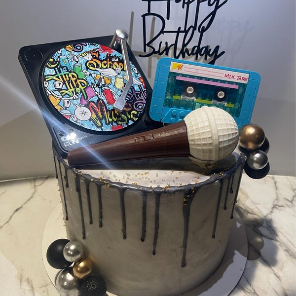 Solid Chocolate Microphone Cake Topper Party Favor - Etsy