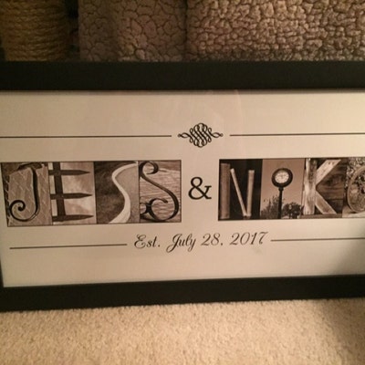 Last Name Alphabet Photo Art Print 10x20 Unframed - Etsy