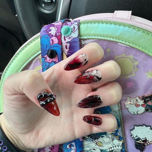Love and Deepspace Caleb's Mecha Armor Press-on Nails - 3D Cyberpunk ...